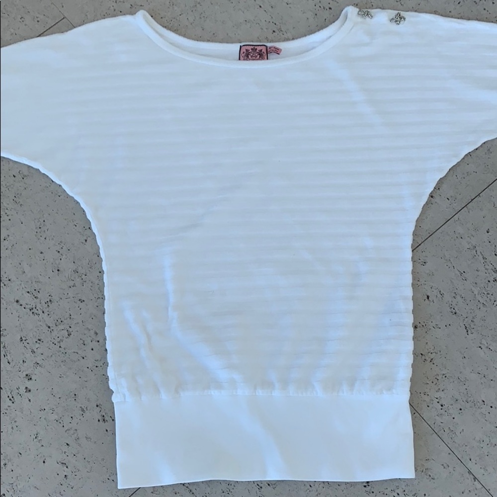 Juicy Couture White Terry Cloth Top - Gem